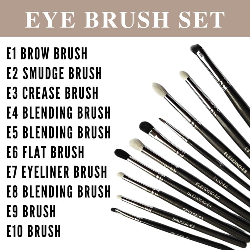 CS Essentials Eye Brush Set - Set of 10 Brushes – csessentials.in